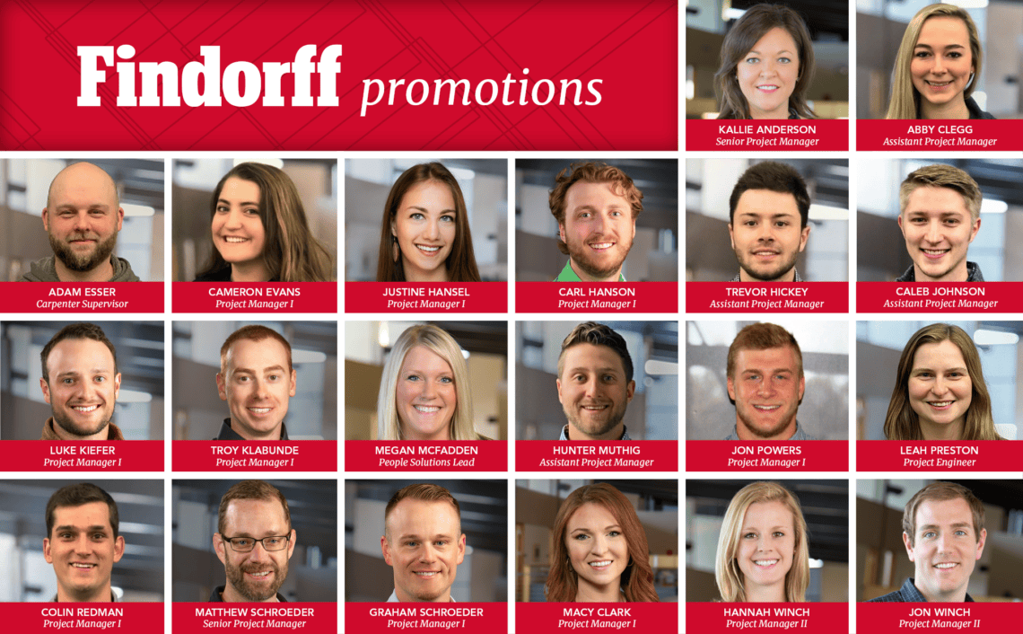 Recent Promotions of 2023 - J.H. Findorff & Son Inc.
